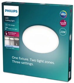 Philips- LED Stmívatelné stropní svítidlo OZZIET SCENE SWITCH LED/22W/230V 4000K