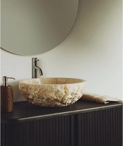 Béžové kamenné kulaté umyvadlo ø 40 cm Orvane – Kave Home