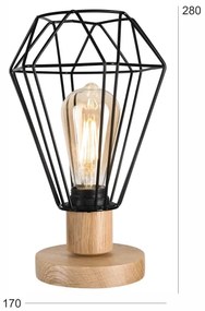 Brilagi - Stolní lampa WOODY BASKET 1xE27/60W/230V dub