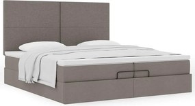 Osmanský rám postele s matracíes taupe 200x200cm textil 3313103