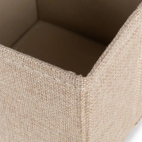 Béžové látkové úložné boxy v sadě 2 ks 14x12x12 cm Sandy – Compactor