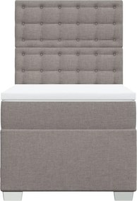 Box spring postel s matrací taupe 90x190 cm textil 3292661