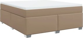 Box spring postel s matrací cappuccino 180 x 200 cm umělá kůže 3285224