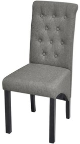 Jídelní židle 2 ks světle šedé textil - Default Title
