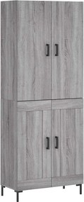 Skříň highboard šedá sonoma 69,5 x 34 x 180 cm kompozitní dřevo 3195793