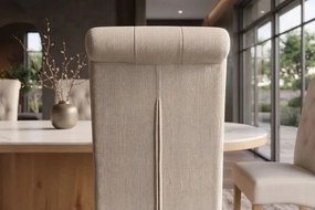 Designová jídelní židle Eileithya béžová / dub
