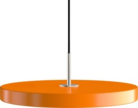 Závěsná lampa Asteria se stříbrným držákem oranžová