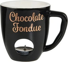 Butlers CHOCOLATE FONDUE Hrnek se 2 vidličkami - černá