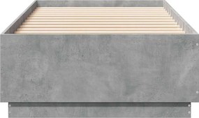 Rám postele betonově šedý 100 x 200 cm kompozitní dřevo 3209719
