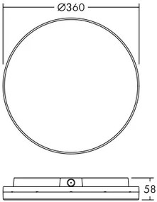 LED svítidlo s pohybovým čidlem THORNeco LENA VF 360mm 3500lm 3000/3500/4000/5700/6500K IP54 96638168