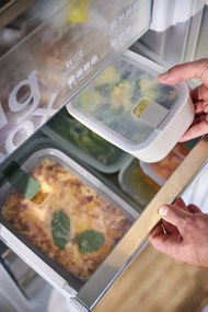 Mepal Skleněný úložný box na potraviny EasyClip Nordic sage 2250 ml