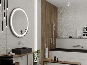 Kulaté zrcadlo do koupelny s LED osvětlením C4 premium