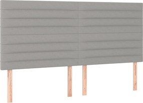 Box spring postel s matrací světle šedá 160 x 200 cm textil 3137245