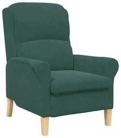 Křeslo ušák, relaxační, nohy masiv, tmavě zelená, NoBi CHARLOT