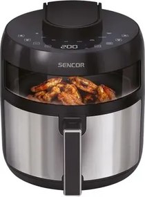 SENCOR SFR 5010BK černá / Horkovzdušná fritéza / 1500W / 5L / 80 - 200