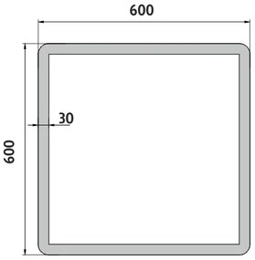 Nimco LED zrcadlo 600x600 - ZP 19066