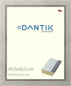DANTIK rámeček 40x50 | CARRARA Bílá (Plexi Čiré)