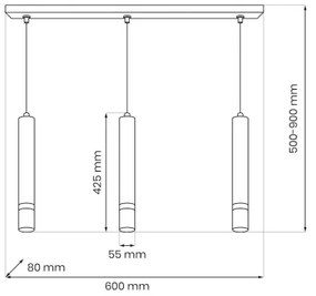 Brilagi - Lustr na lanku POKER 3xGU10/25W/230V béžová
