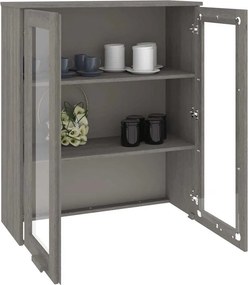 Nástavec na komodu HAMAR světle šedý 85 x 35 x 100 cm borovice 340507