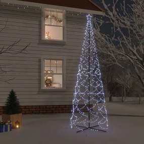 Vánoční stromek kužel 1400 studených bílých LED diod 160x500 cm - Default Title