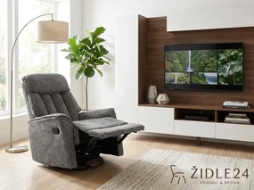 Polohovací TV křeslo VEGAS - šedá látka