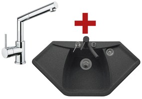 Sinks Sinks NAIKY 980 Granblack + Sinks MIX 350 P lesklá