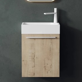Design LED koupelnová skříňka s umyvadlem DOPORRO PISA vel.45cm WHITE Barva: eiche greige