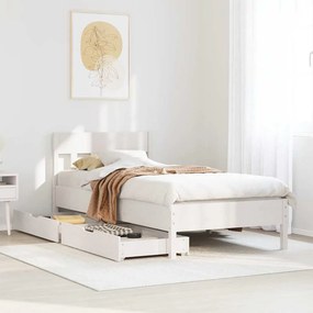 Postel bez matrace bílá 90 x 200 cm masivní borovice 3301876