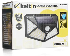 Solární lampa se soumrakem a senzorem pohybu 50W (100led reflektor) (100)