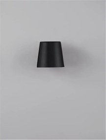 NV 9136182 Venkovní nástěnné svítidlo OVI černý hliník skleněný difuzor GU10 1x7W 220-240V IP54 bez žárovky světlo dolů - NOVA LUCE