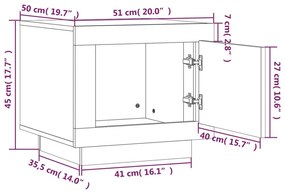 Konferenční stolek betonově šedý 51x50x45 cm kompozitní dřevo - Default Title