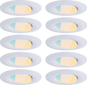 P 98197 LED vestavné svítidlo Calla 10ks sada IP65 kruhové 90mm 30° 10x5W 230V CCT bílá mat - PAULMANN