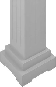 Stojan na květiny klasický čtvercový sloup šedý 17x17x66 cm MDF 323969