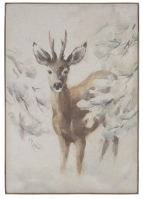 Nástěnná mapa srnec na plátně Deer - 53*3,5*77 cm