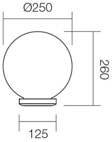 Redo 9770 - Náhradní stínidlo SFERA pr. 25 cm IP44 hnědá