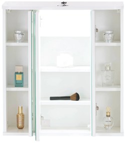 Zrcadlová skříňka do koupelny KORDAY; bílý lesk