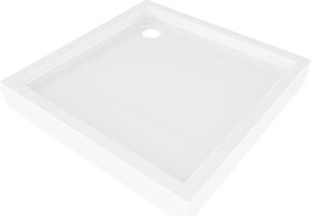 Mexen Flow+, čtvercová sprchová vanička 90 x 90 cm, bílá lesklá, 46S109090H