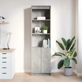 Vysoká deska betonově šedá 50x35x180 cm Dřevěná konstrukce 3328465