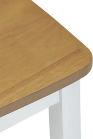 Jídelní set 1+4, rozměr stolu, MDF, dýha, masivní nohy, moření dub (120 x 75) cm