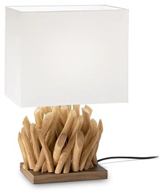 Stolní lampa Ideal lux 201382 SNELL TL1 SMALL 1xE27 60W dřevo Lampy a lampičky na noční stolek