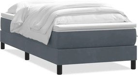 Box spring postel s matrací tmavě šedá 80x220 cm samet 3315946