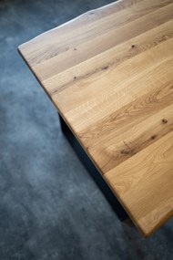Wuders Jídelní stůl Oxford s masivní dubovou deskou 2100 x 1000 mm