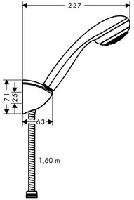 Hansgrohe Crometta 85 Sada se sprchovým držákem 27577000