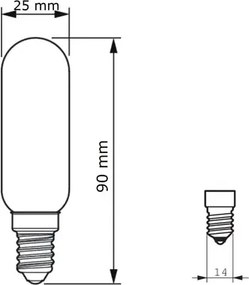 Philips LED žárovka E14 2,1W / Žárovka / náhrada 25W / 250 lm / čirá