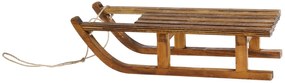 Hnědá antik dřevěná dekorace sáně Sledge Vintage - 38*18*10 cm