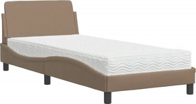 Postel s matrací Dover cappuccino 90 x 200 cm umělá kůže 3208341