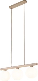 TK Lighting Závěsný lustr Virlo s dekorem dřeva pro žárovku 3x E14 TK11079