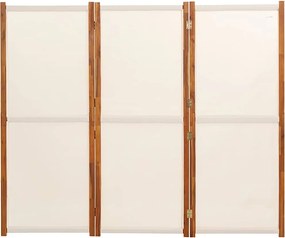 3dílný paraván krémově bílý 210 x 180 cm 319183