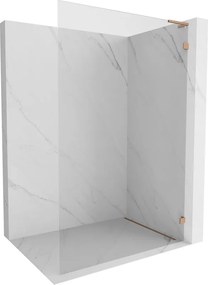 Mexen, Mexen Lunar L sprchová stěna pravá 100 x 200 cm, průhledná 8 mm, broušená měď - 830L-100-000-65-00-P