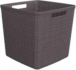 Curver Jute Cube Úložný box 17 l  tmavě-šedá / 27 x 28 x 28 cm